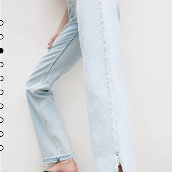 Zara | Jeans | Mid Rise Jeans With Five Pockets Washed Effect ...